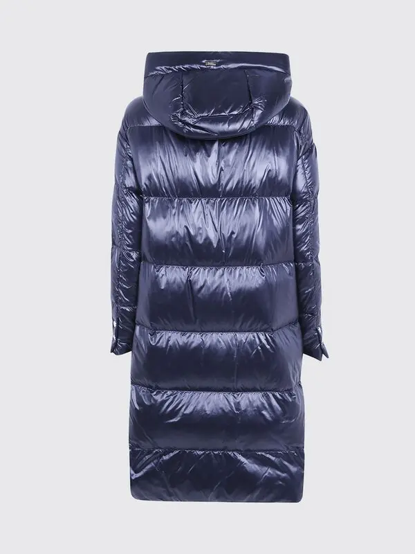 Herno Long Waterproof Quilted Nylon Down Coat With Hood