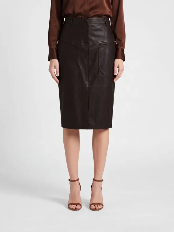 Liu Jo High-waisted Synthetic Leather Pencil Midi Skirt