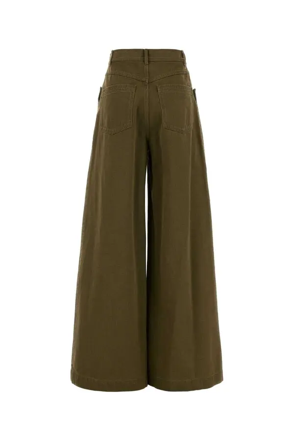 Max Mara Army Denim Alamaro Wide-leg Jeans - Green