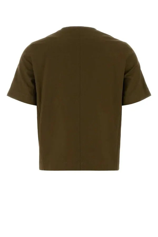 Max Mara Olive Stretch Cotton Zanzara Blouse
