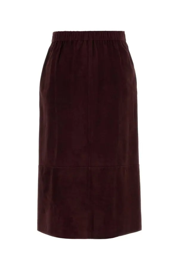 Max Mara Suede Skirt - Red