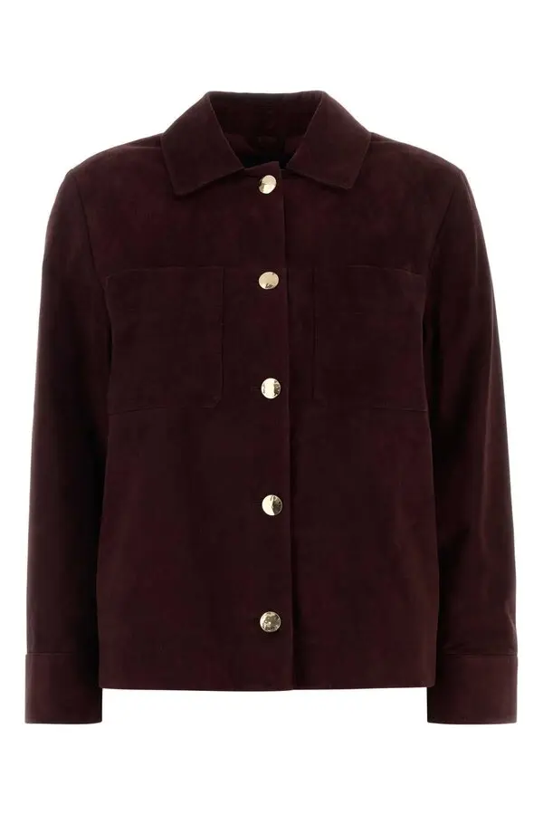 Max Mara S Grape Suede Abisso Jacket - Purple