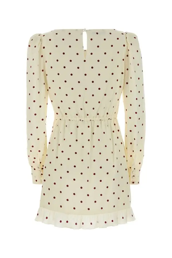 Alessandra Rich Printed Silk Mini Dress - Multicolor