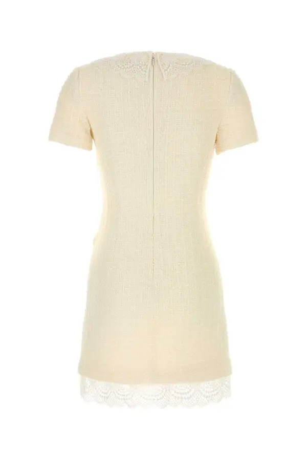 SELF-PORTRAIT Ivory Boucle Mini Dress