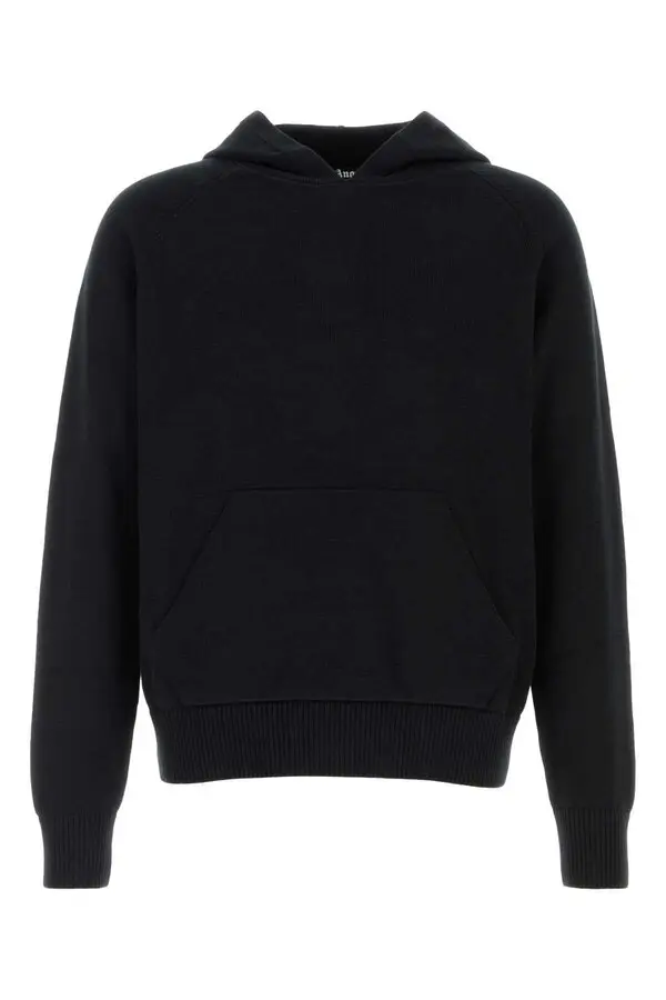 Palm Angels Oversized Cotton Sweatshirt - Black