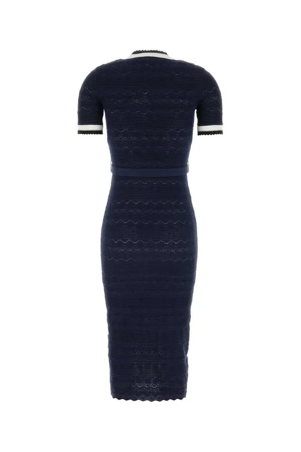 SELF-PORTRAIT Navy Knit Dress