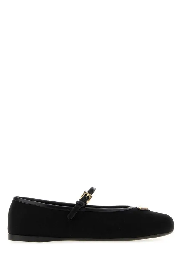 Prada Canvas Ballerinas - Black