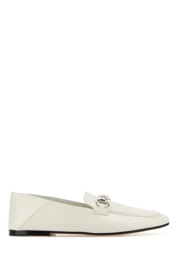 Gucci Jordaan Soft Loafers In Leather - White