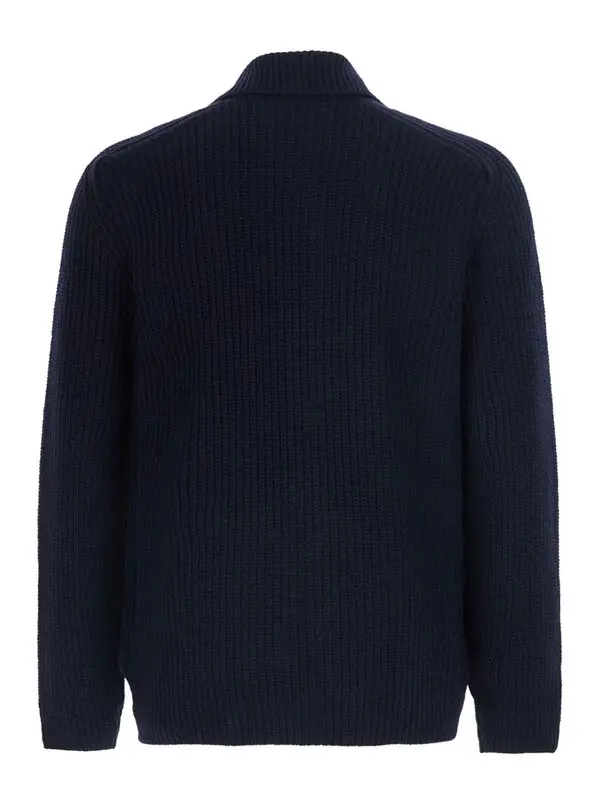 Tagliatore Full Zip Hoodie Blue