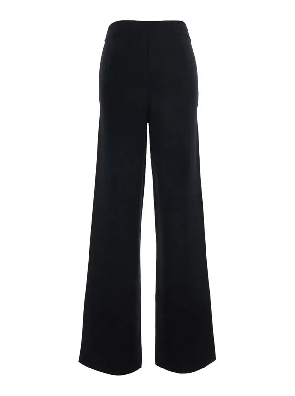 Max Mara Baldo Pants With Pockets And Zip Closure, Tech Fabric, Black
