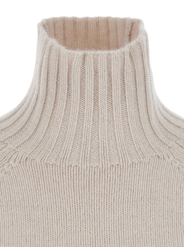 Max Mara Mantova V-neck Long-sleeve Cotton Sweater - White