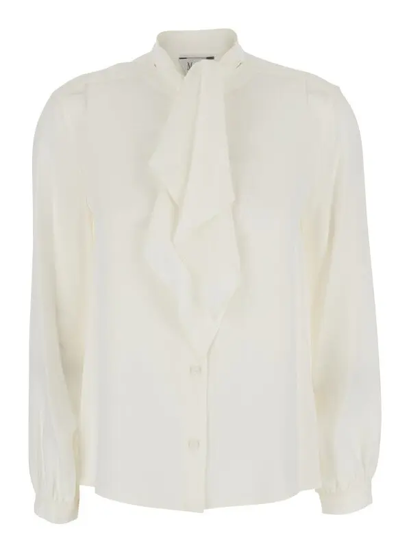 Max Mara Cotton Shirt With Classic Collar And Long Sleeves - Multicolor