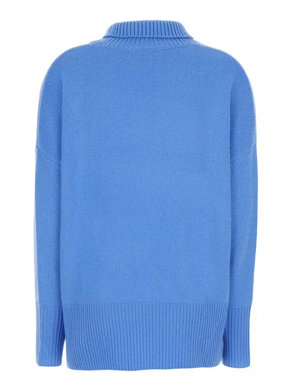 LISA YANG Heidi Cashmere V-neck Sweater - Blue