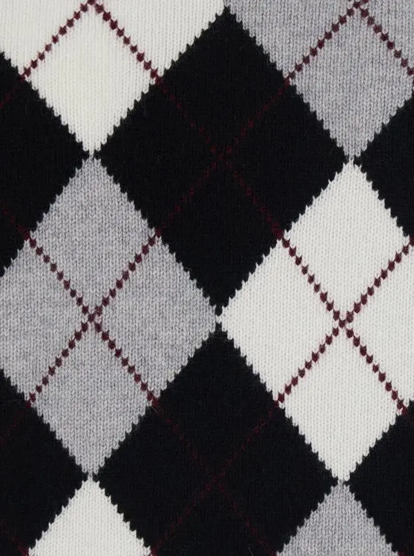 LISA YANG Antoni Argyle V-neck Cashmere Sweater - Multicolor