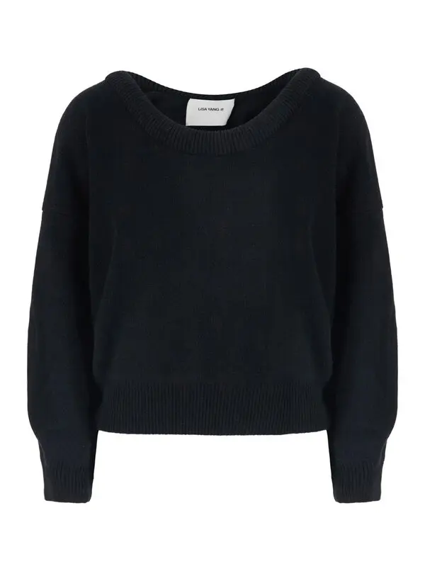 LISA YANG Doria V-neck Cashmere Sweater - Black