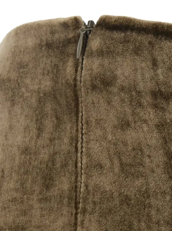 P.a.r.o.s.h Velvet Wide Leg Pants - Brown