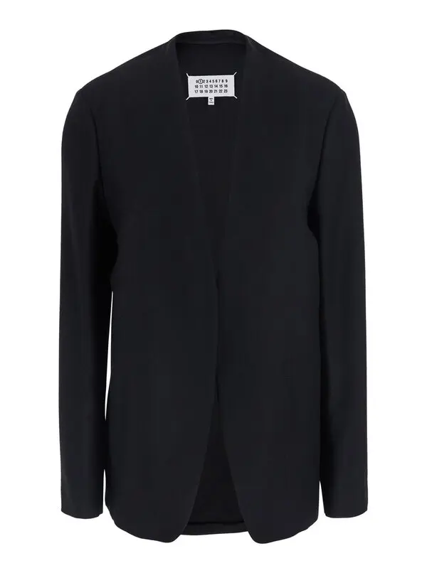 MAISON MARGIELA Jacket With Collar And Long Sleeves In Black Virgin Wool For - Multicolor