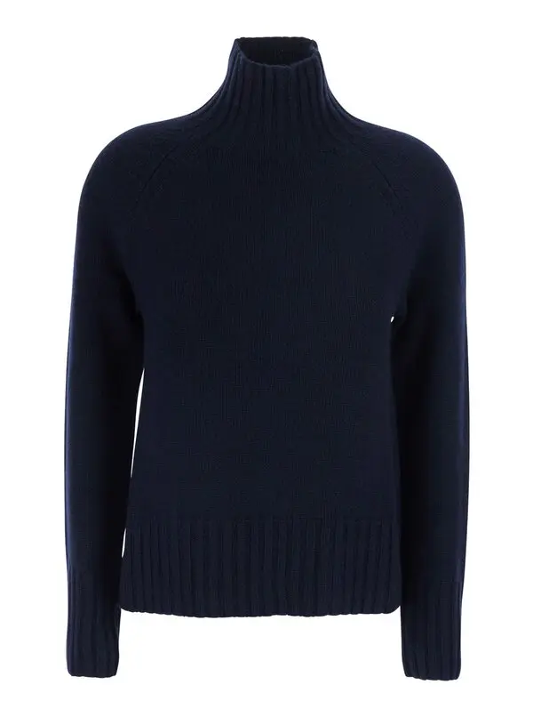 Max Mara Wool Round Neck Long Sleeve Sweater - Multicolor