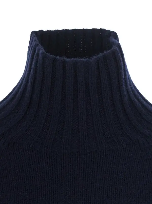 Max Mara Wool Round Neck Long Sleeve Sweater - Multicolor