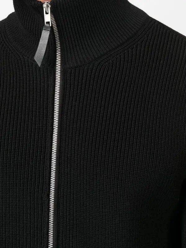 MAISON MARGIELA Ribbed Knit Cardigan With Zip