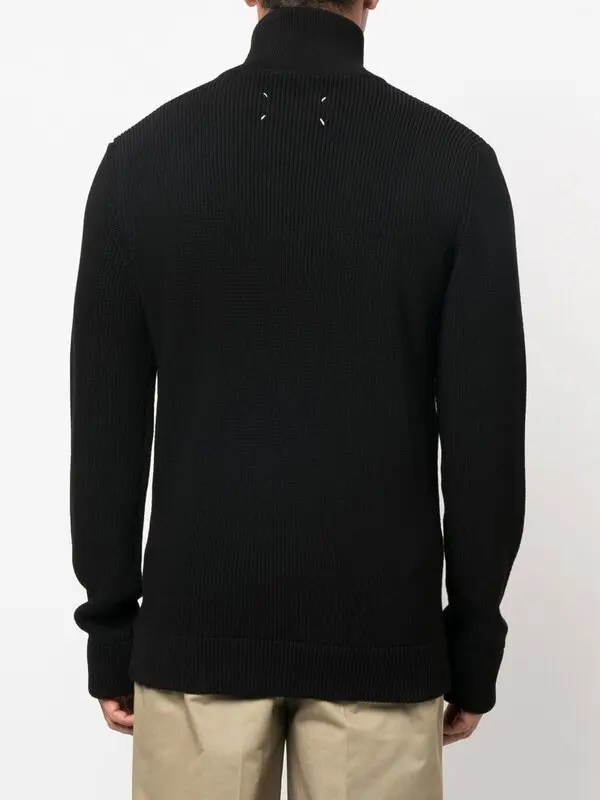 MAISON MARGIELA Ribbed Knit Cardigan With Zip