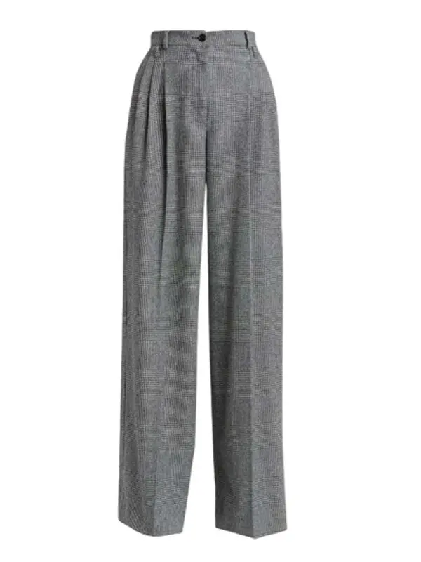 Dolce & Gabbana Wide-leg Tartan Check Trousers