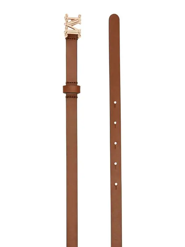 Max Mara Monogram Leather Belt – Amber