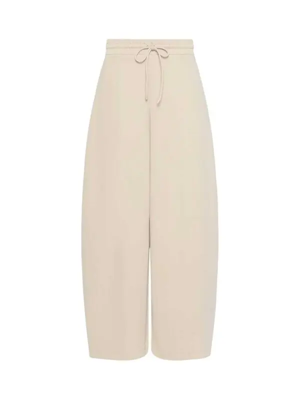 Max Mara Technical Cotton Jersey Barrel-leg Trousers Rock