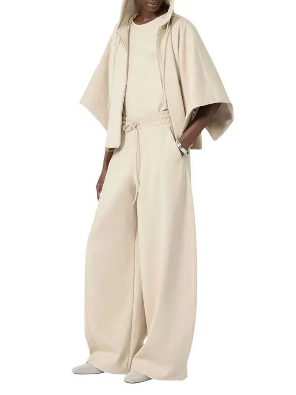 Max Mara Technical Cotton Jersey Barrel-leg Trousers Rock