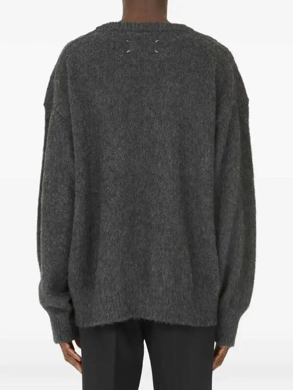 MAISON MARGIELA Intarsia Eagle And Mountains Sweater - Gray