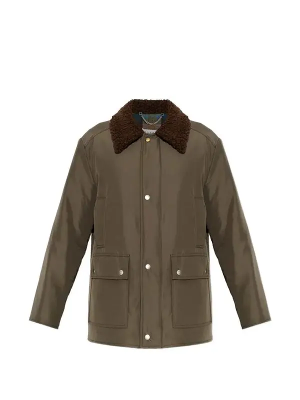 MAISON MARGIELA Jacket With Shearling Collar And Flap Pockets