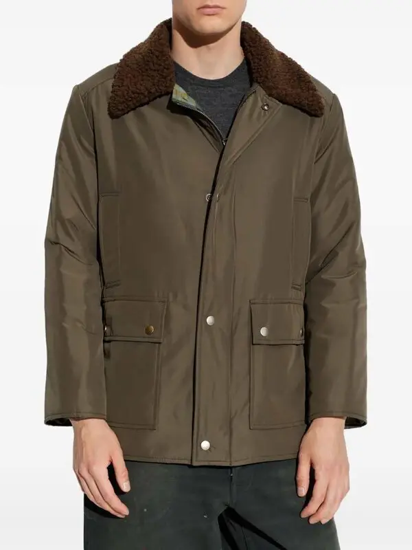 MAISON MARGIELA Jacket With Shearling Collar And Flap Pockets