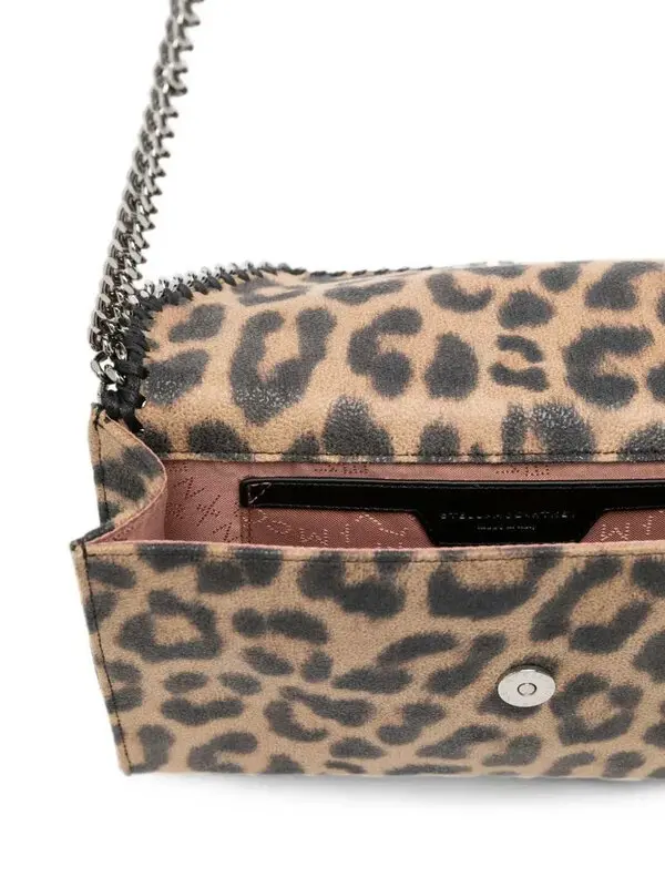 Stella McCartney Leopard-print Falabella Shoulder Bag - Brown