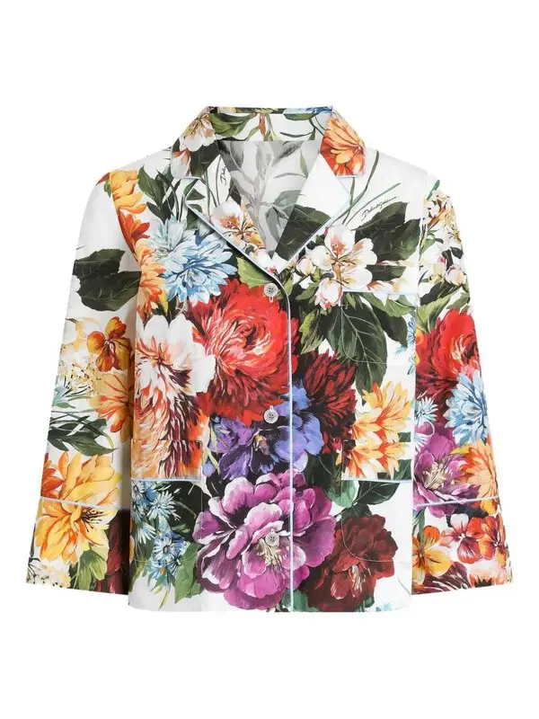 Dolce & Gabbana Floral Print Cotton Shirt