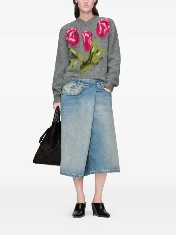 MAISON MARGIELA Wrap-style Denim Skirt