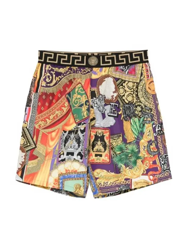 Versace Baroque Print Swim Shorts - Multicolor