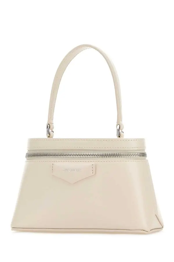 Givenchy Ivory Leather Antigona Handbag - White