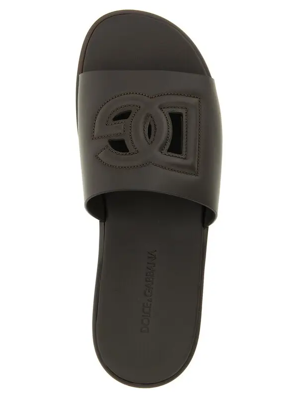 Dolce & Gabbana Dg Light' Calfskin Leather Sandals
