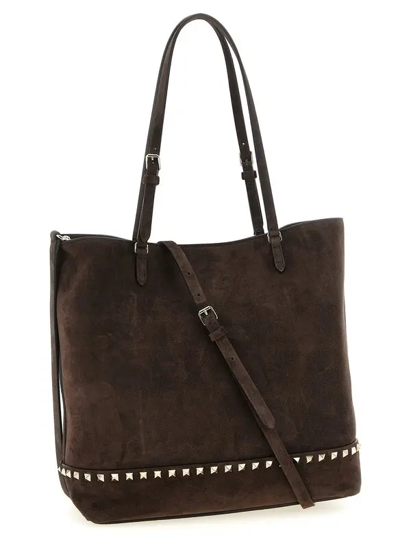 Valentino Garavani Rockstud Medium' Suede Shoulder Bag