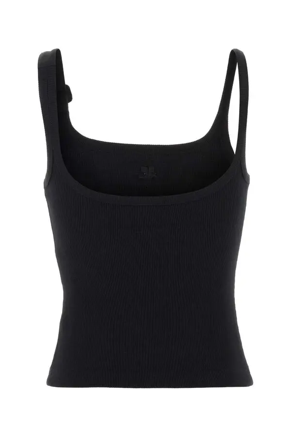 COURREGES Stretch Cotton Tank Top