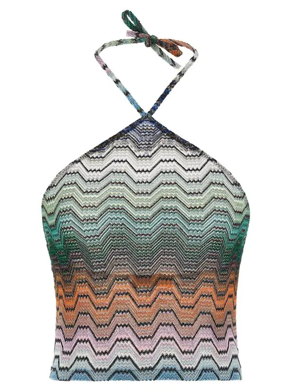 Missoni Zigzag Knit Halter Top - Multicolor