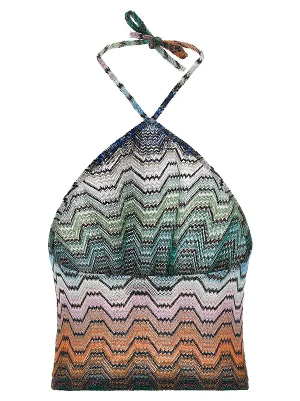 Missoni Zigzag Knit Halter Top
