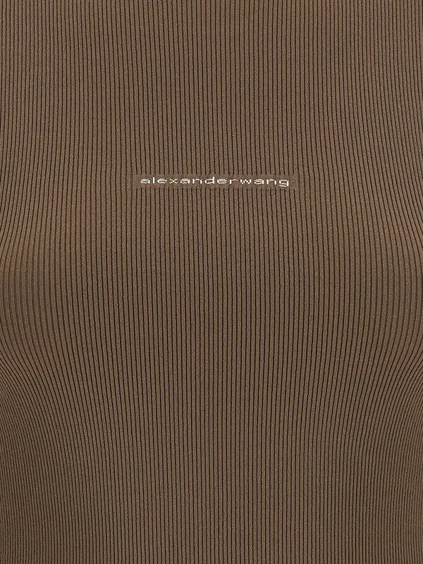 Alexander Wang Logo Ribbed Sweater