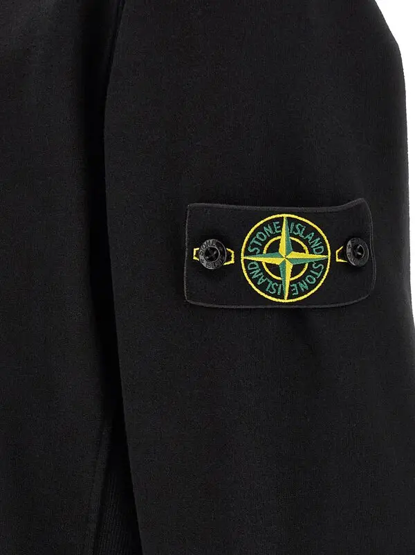 Stone Island Badge Sweatshirt - Black