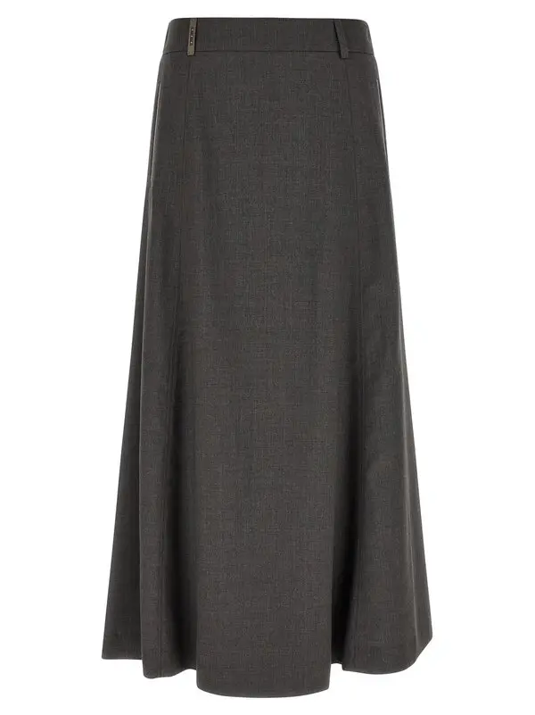 Peserico Flared Skirt With Loops