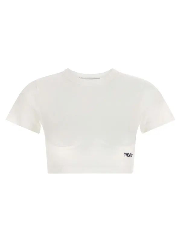 Attico Bustier Crop T-shirt - White