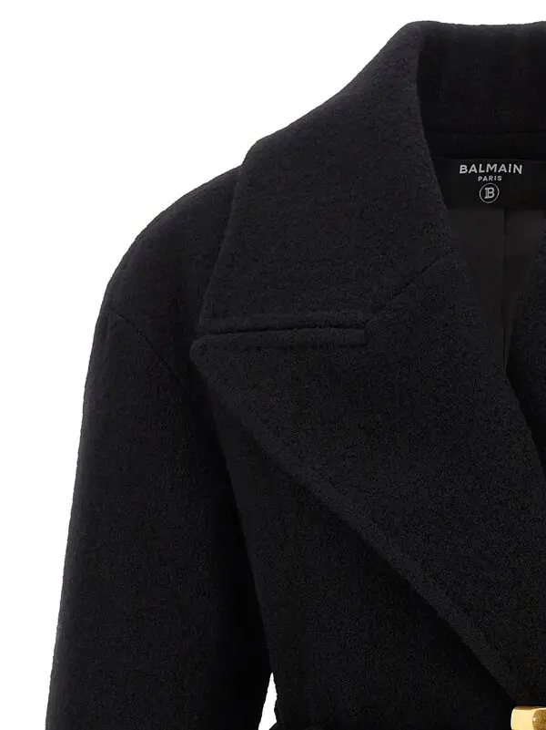 Balmain Anthem' Belted Caban