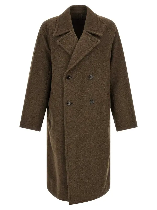 LEMAIRE Soft Double-breasted Coat - Brown