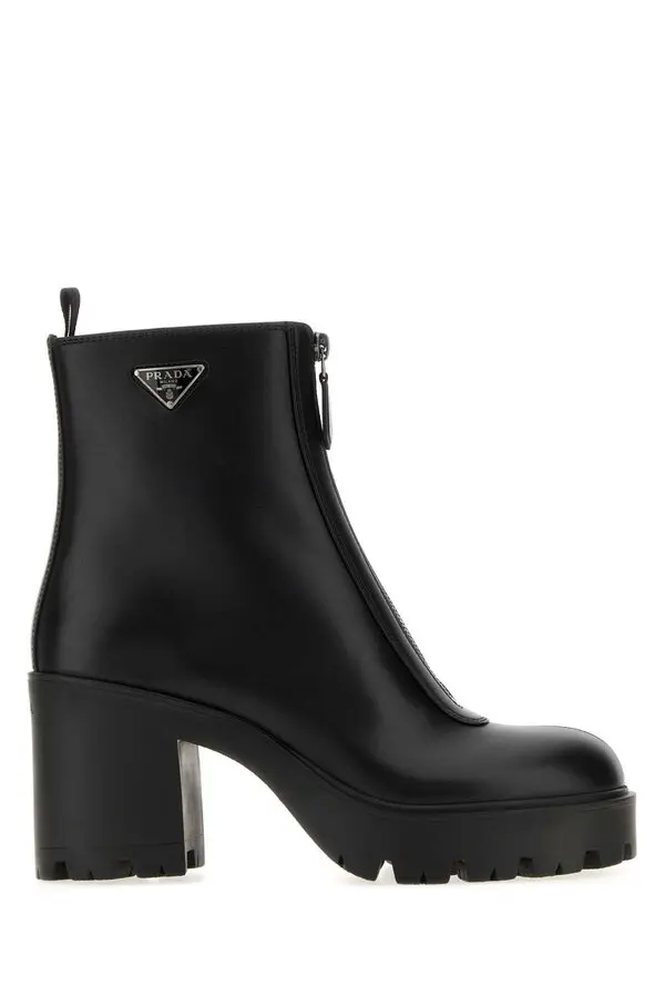 Prada Leather Ankle Boots