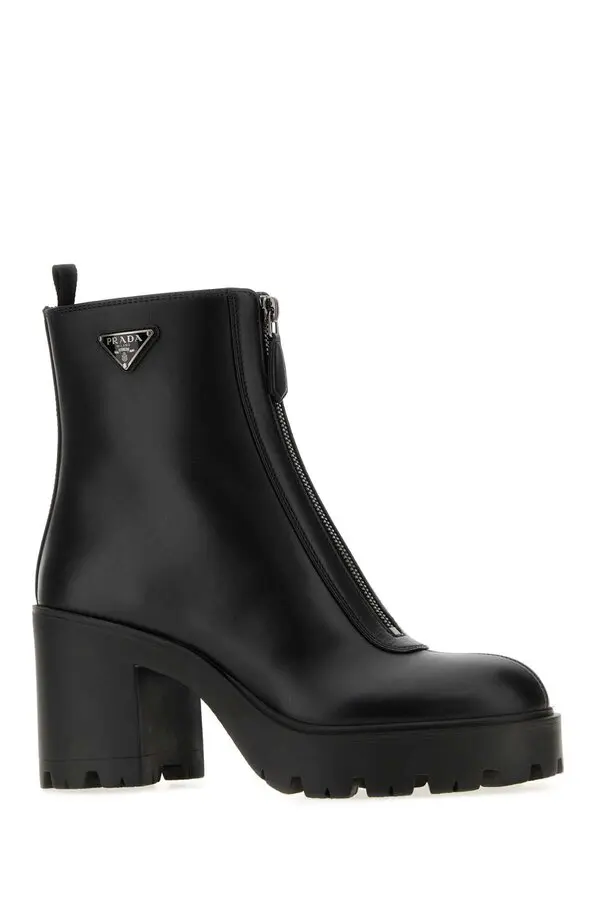 Prada Leather Ankle Boots